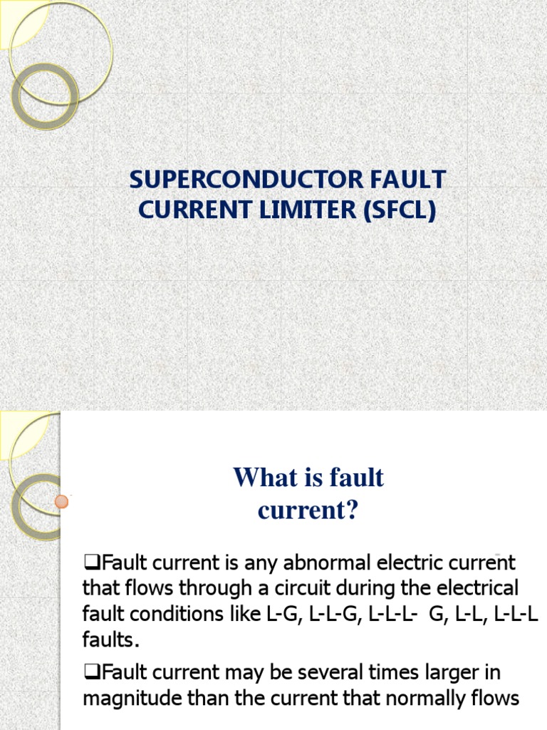 Superconductor Fault Current Limiter (SFCL) | PDF | Superconductivity ...