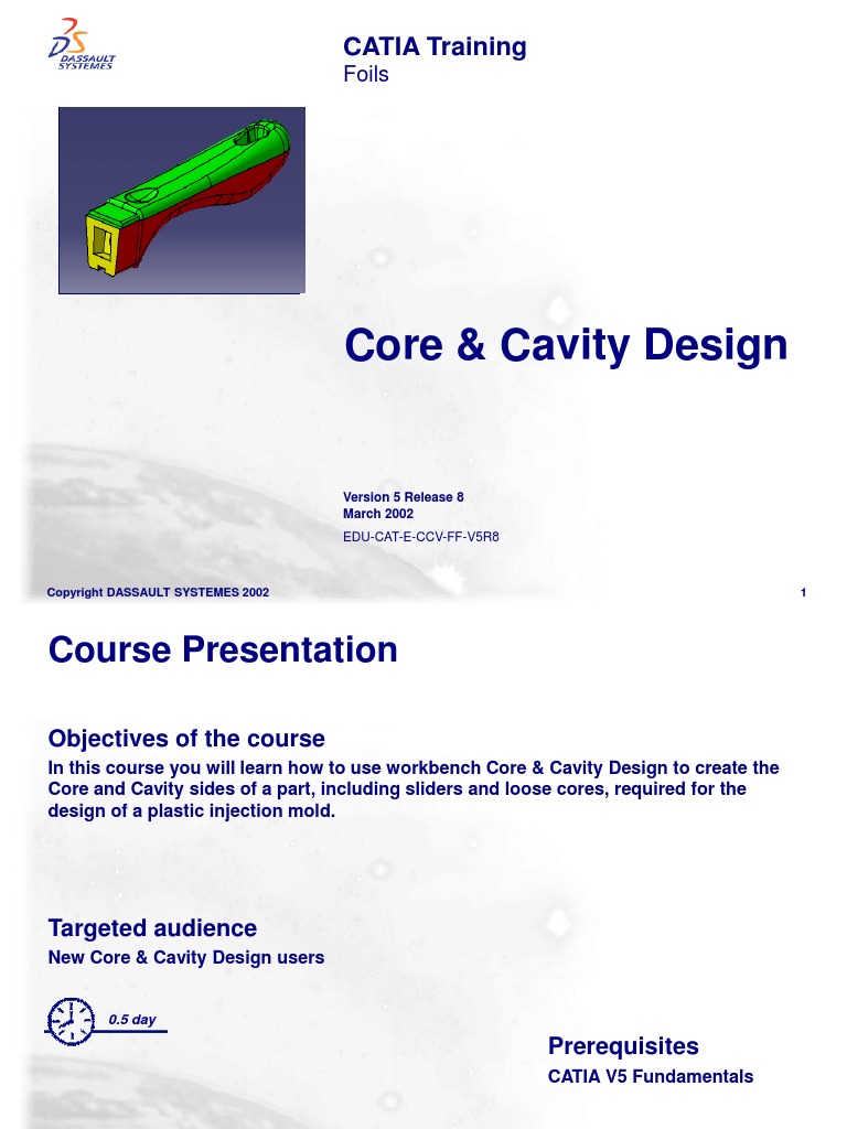 Core & Cavity Design: CATIA Training | PDF | Cartesian Coordinate ...