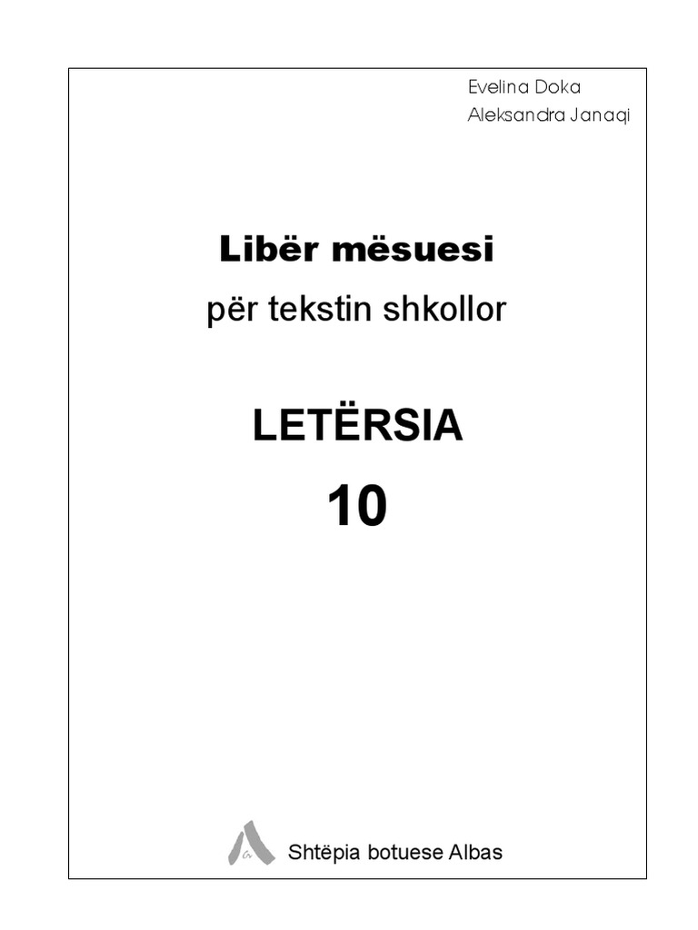 Letërsia: Libër mësuesi