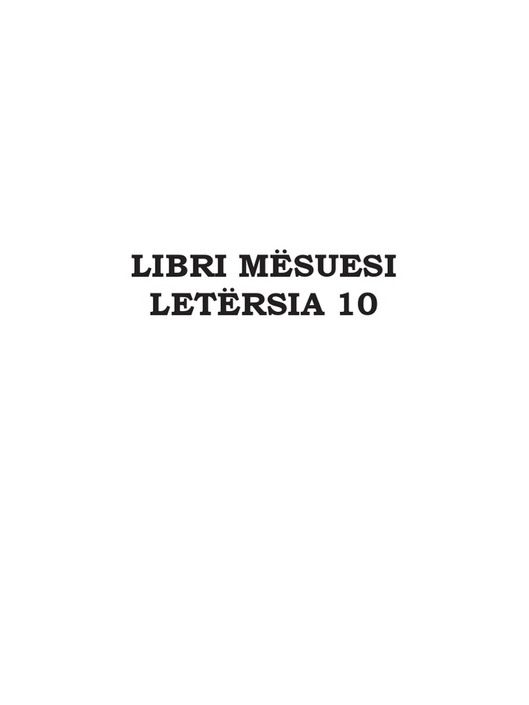 LETËRSI 10 LIBRI I MESUEsi PDF | PDF