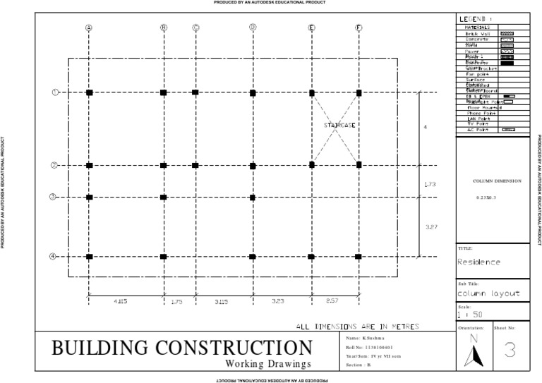 Building Construction: Working Drawings | PDF