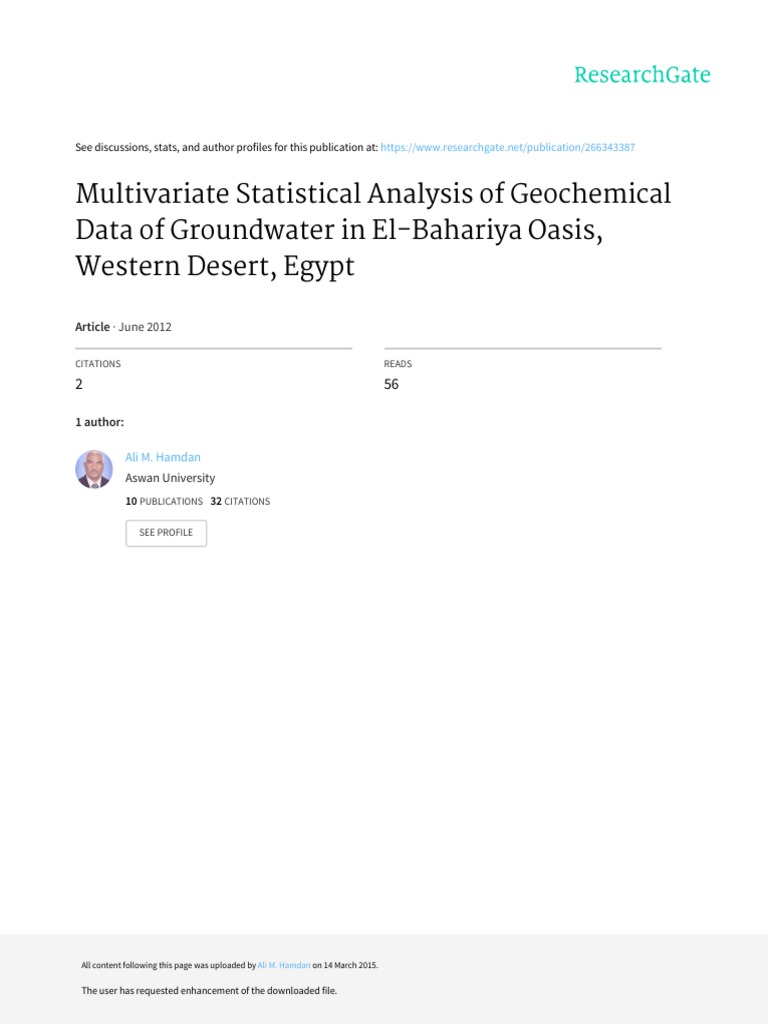 Multivariate Statistical Pdf Regression Analysis Correlation And Dependence