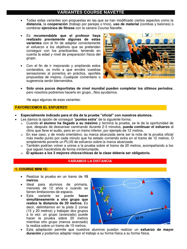 04 Variantes Course Navette PDF | PDF | Ritmo | Ocio