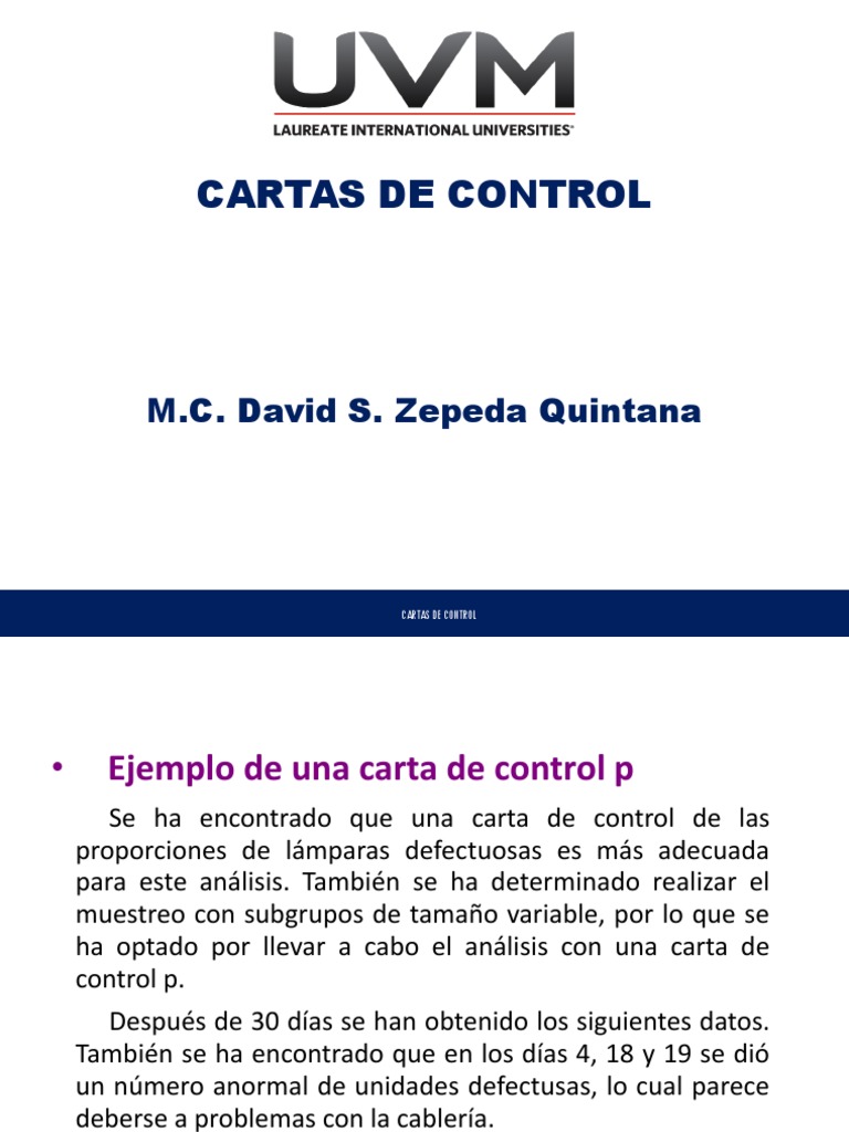 Cartas de Control | PDF