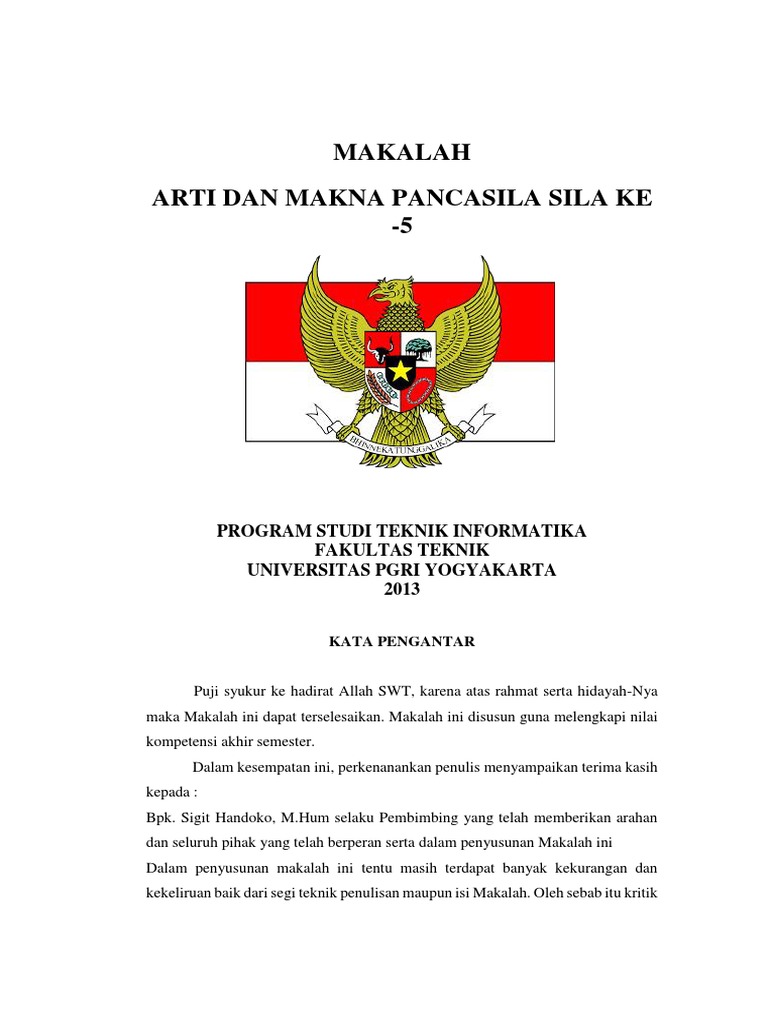 Makna Keadilan Sosial Pancasila Sila 5 | PDF