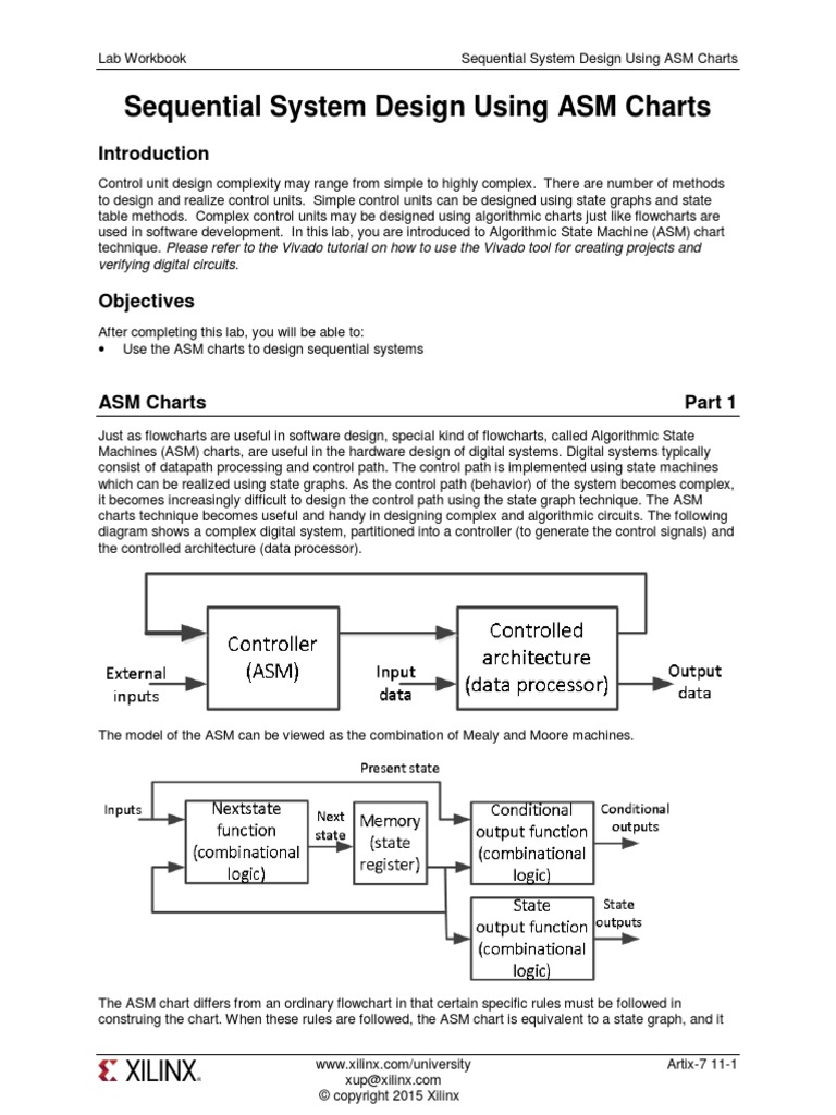 Lab11 - Sequential System Design Using ASM Charts PDF | PDF | Digital ...