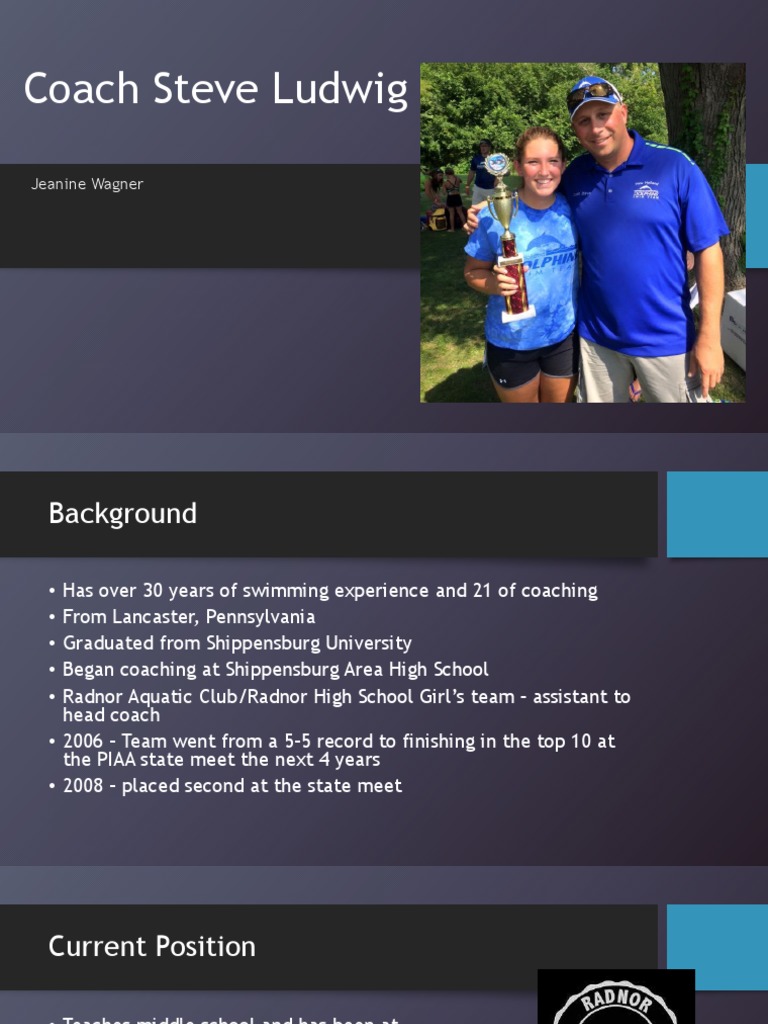 Coach Steve Ludwig | PDF | Swimming (Sport) | Applied Psychology