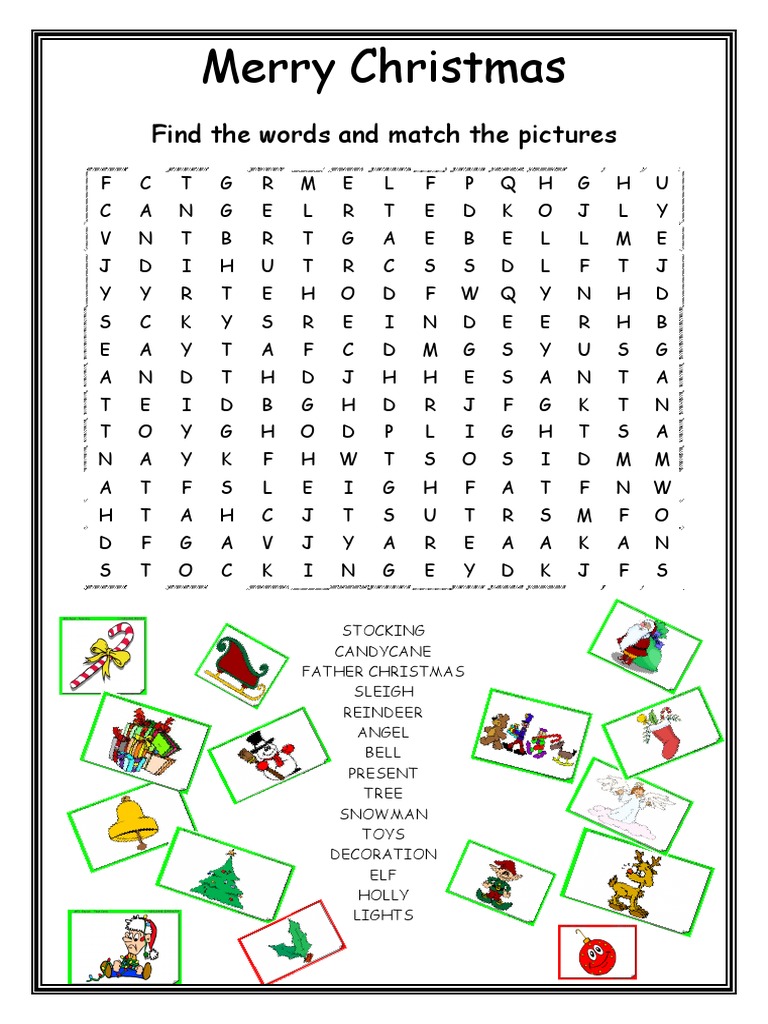 Christmas Wordsearch Activity | PDF
