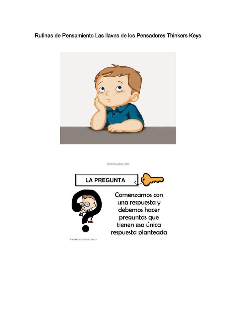 Llaves de Pensadores: Rutinas de Pensamiento | PDF | Relaciones ...