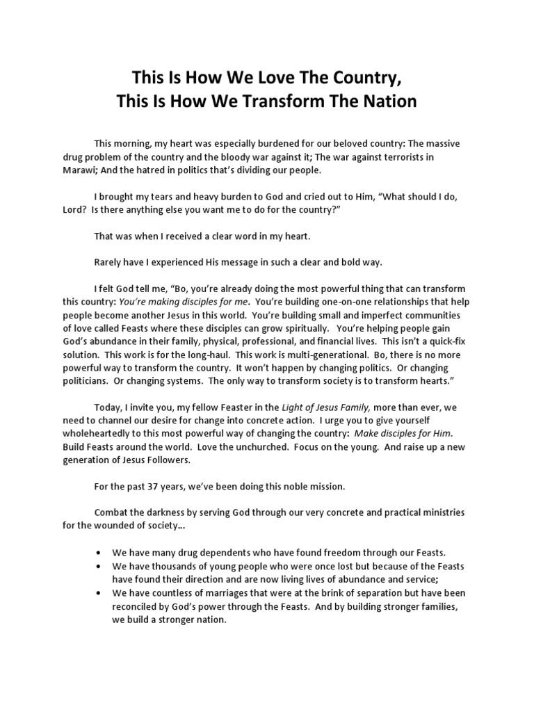 Transform The Nation | PDF