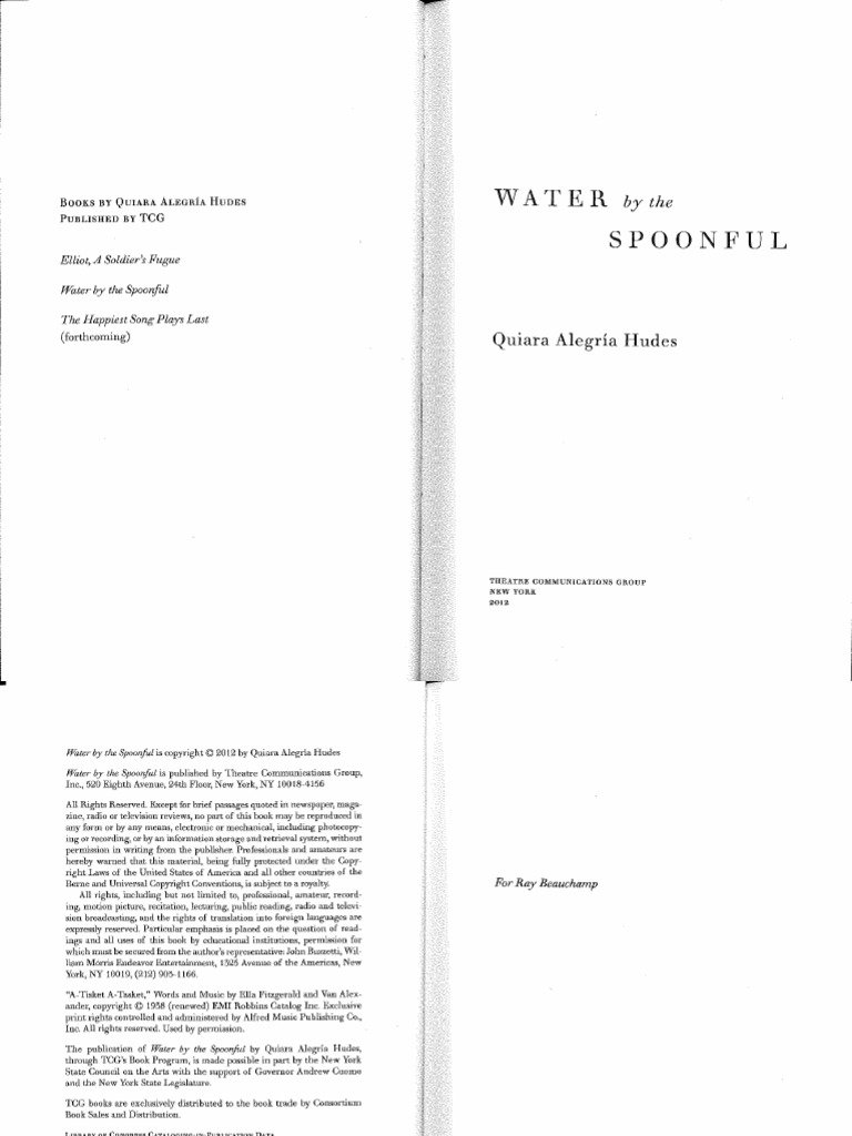 Hudes, Quiara Alegría - Water by The Spoonful | PDF