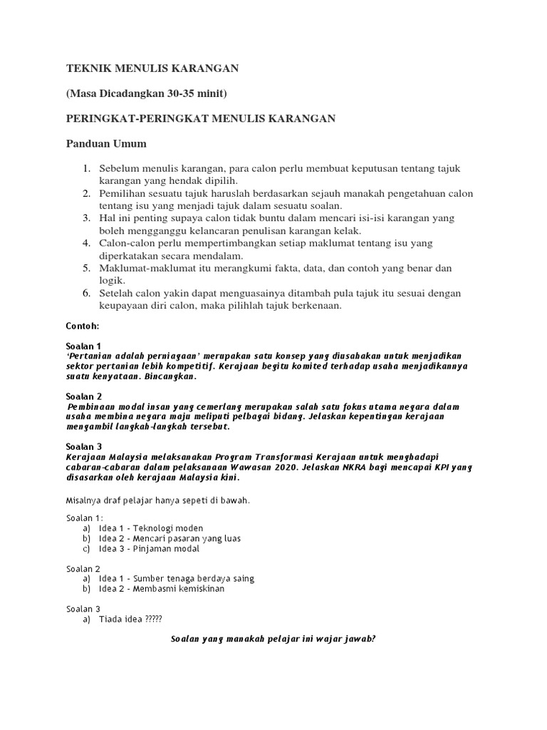 Tips Menulis Esei Pa | PDF