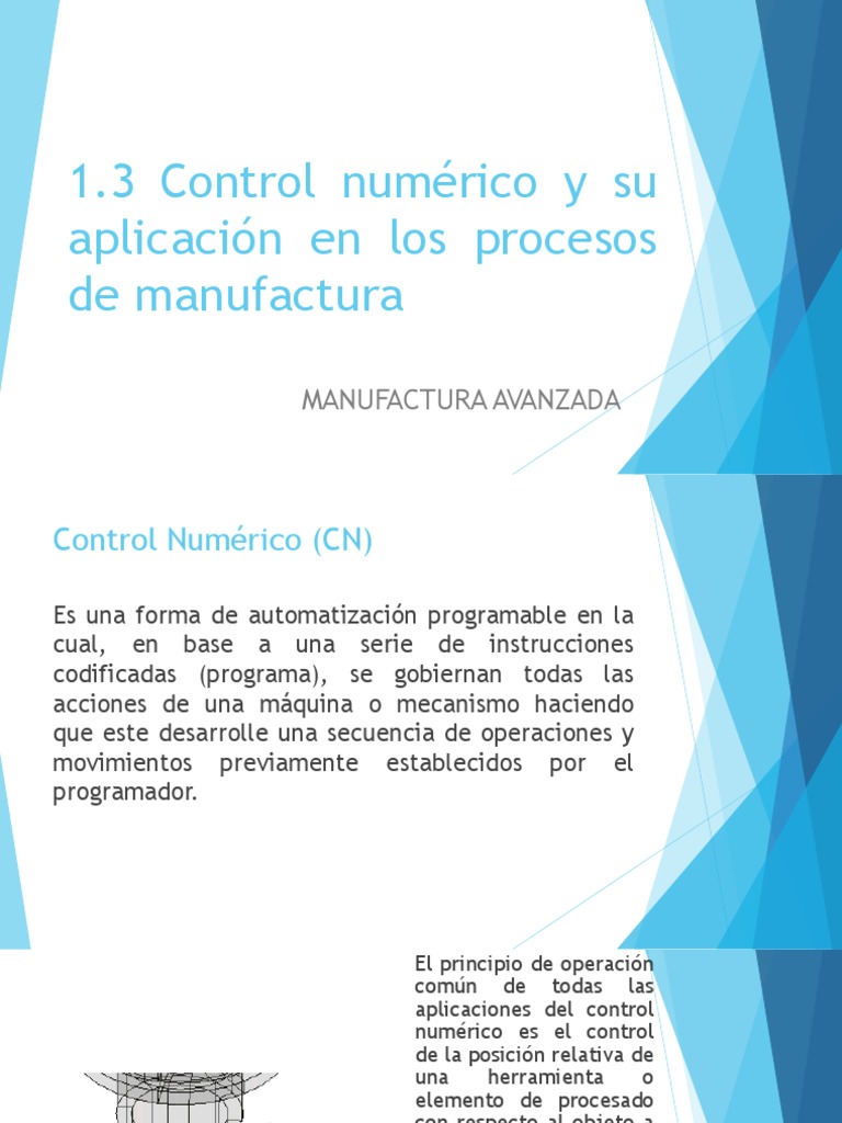 Control Numérico en Manufactura | PDF | Control numerico | Mecanizado