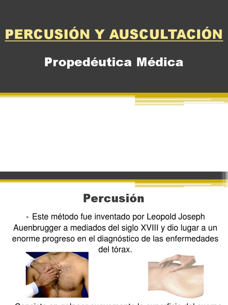 Métodos de Percusión en Medicina | PDF | Sonido | Naturaleza