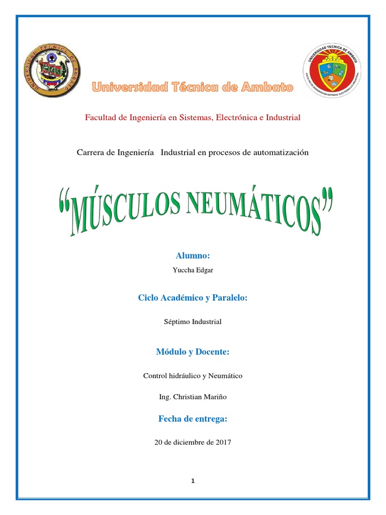 Músculos Neumáticos: Estructura y Aplicaciones | PDF | Solenoide ...