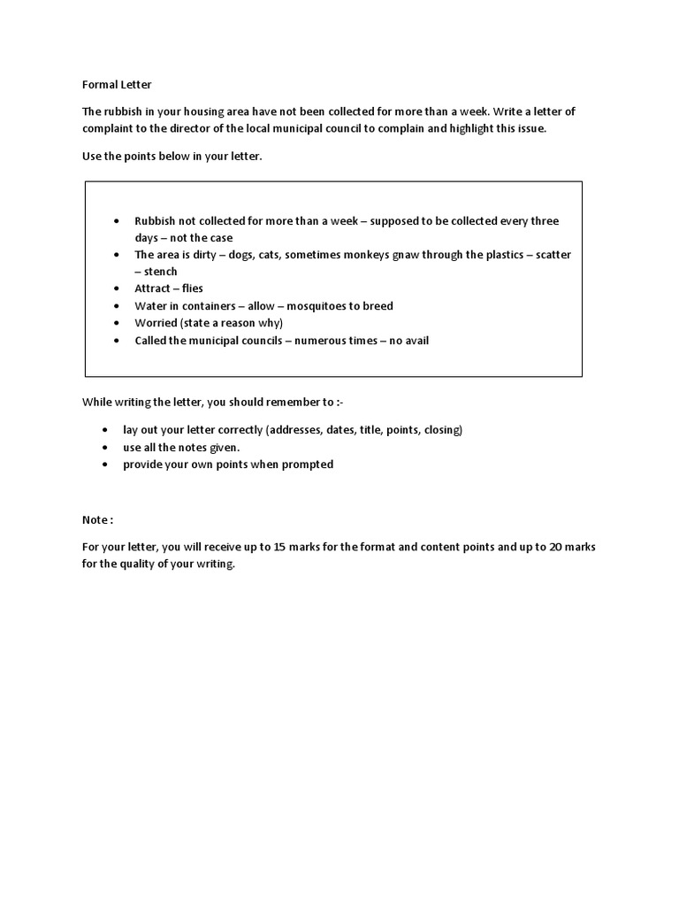 Formal Letter | PDF | Waste | Nature