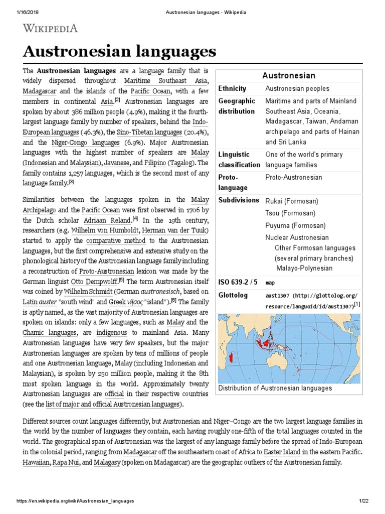 Austronesian languages - Wikipedia.pdf | Languages Of Taiwan | Symbols
