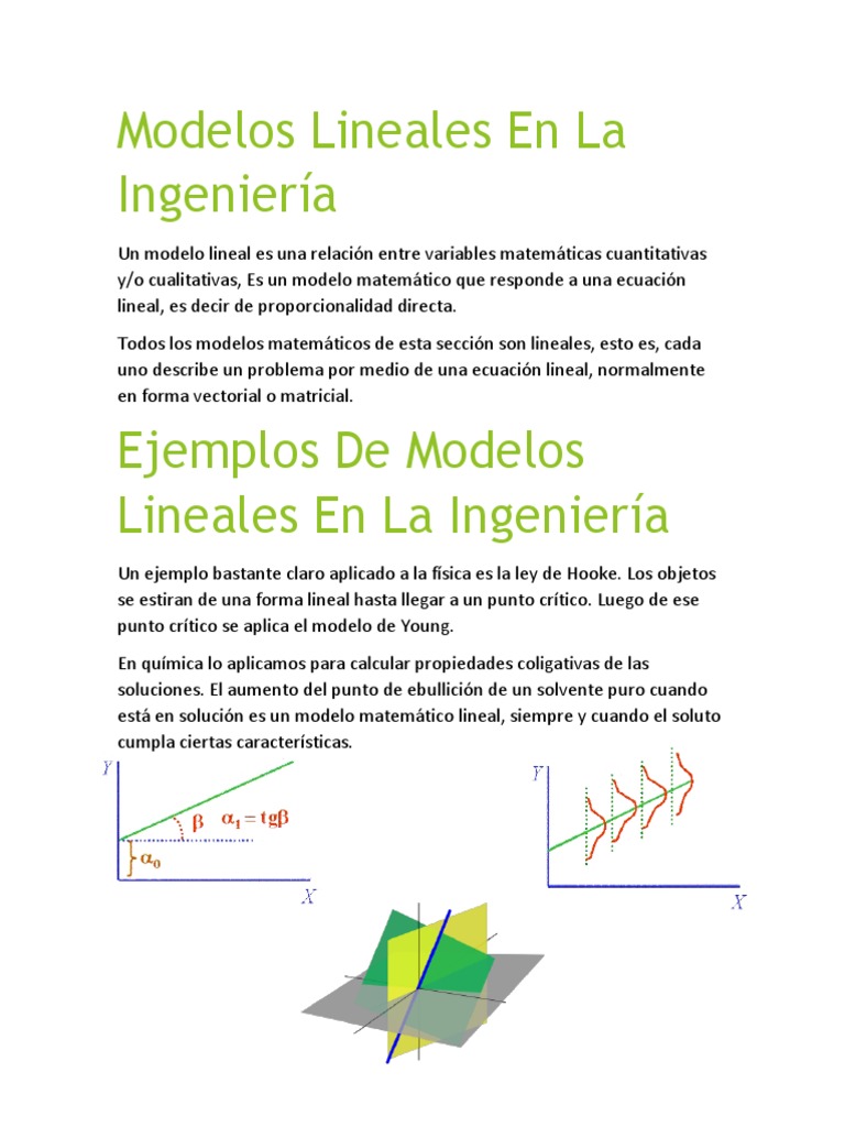 Modelos Lineales en La Ingeniería