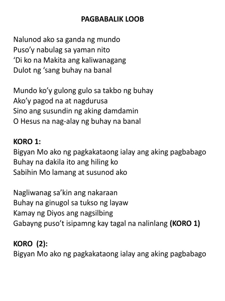 Pagbabalik Loob | PDF