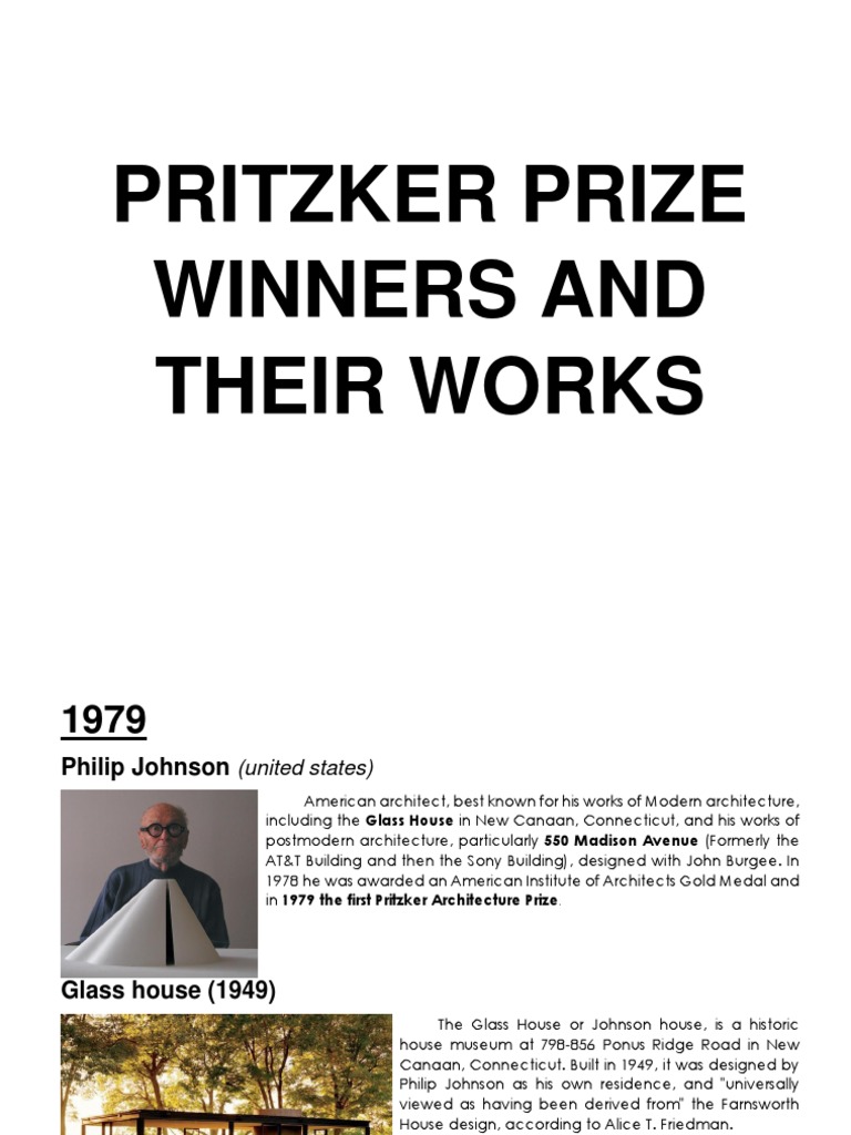 Pritzker Prize Winners and Their Works | Art Media | Design