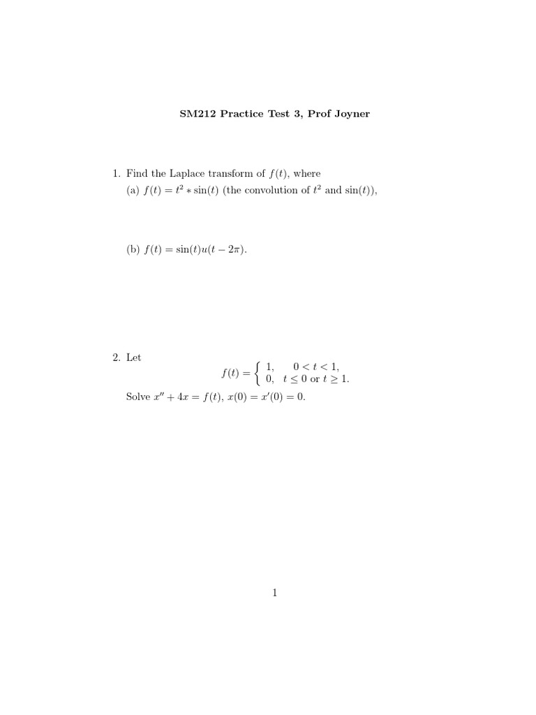 Solving Differential Equations and Circuit Problems Using Laplace ...