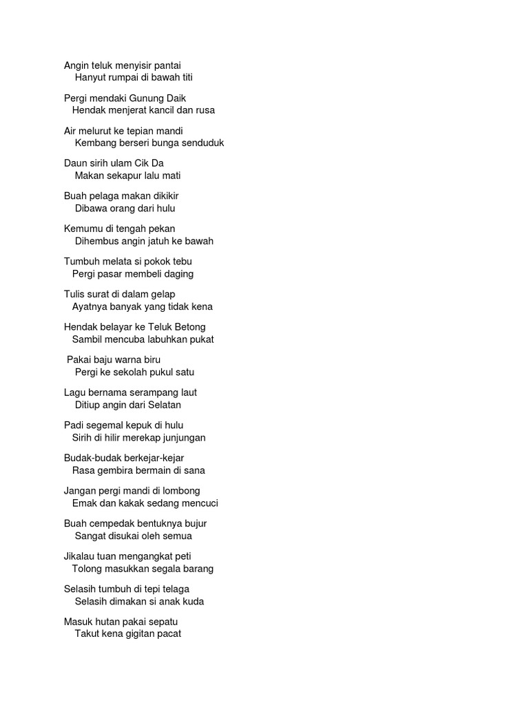 Pembayang Pantun | PDF