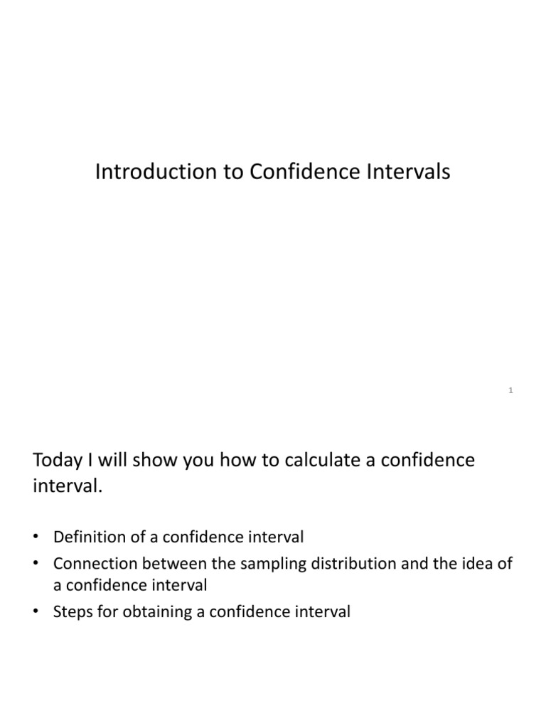How to Calculate Confidence Intervals | PDF | Margin Of Error ...