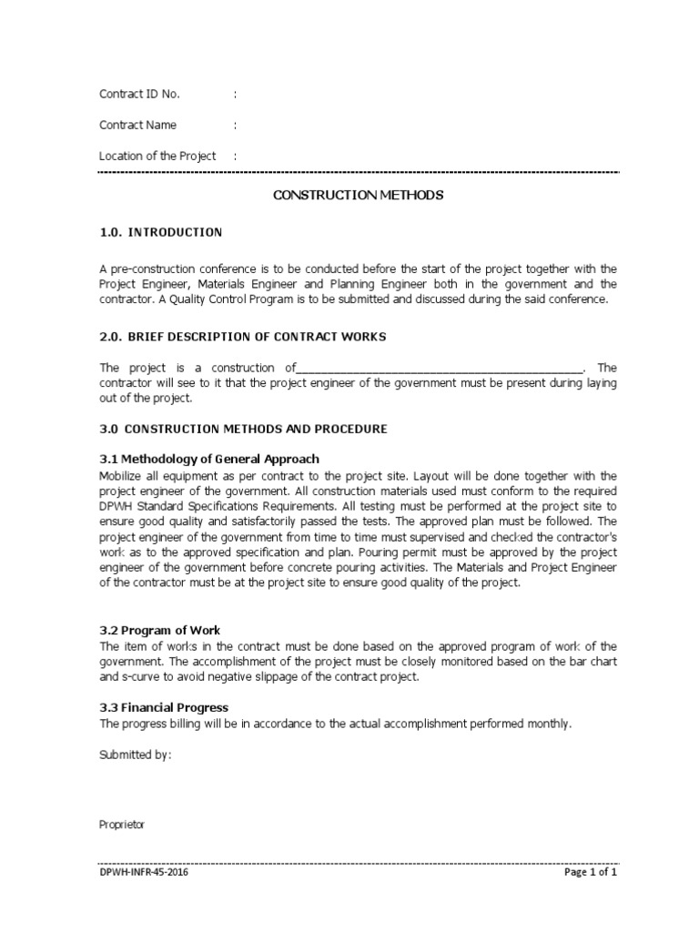 Sample Construction Method | Specification (Technical Standard ...