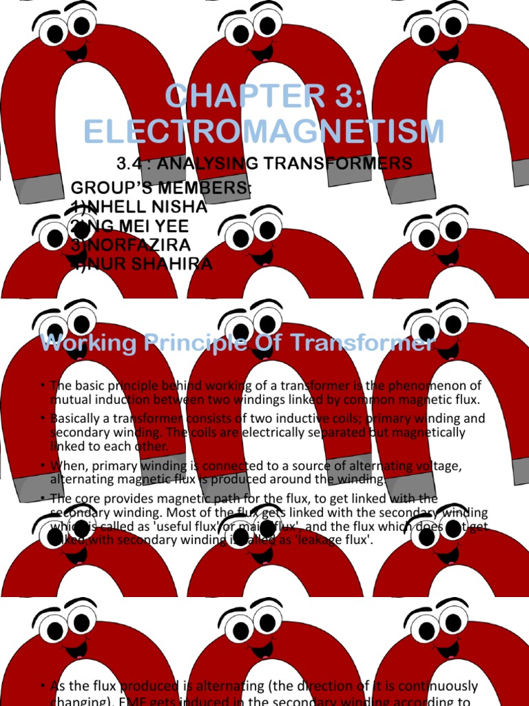 Chapter 3.4 Physics Presentation | PDF | Transformer | Electromagnetic ...