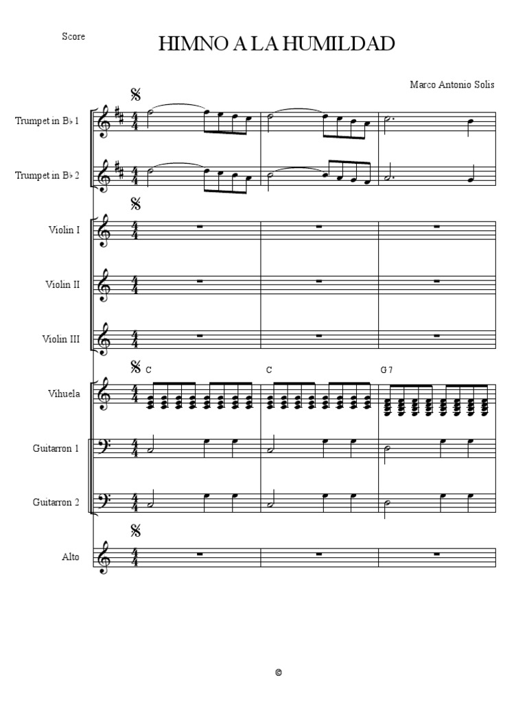 Himno a La Humildad en Do