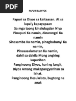 Tagalog Basic Prayers | PDF