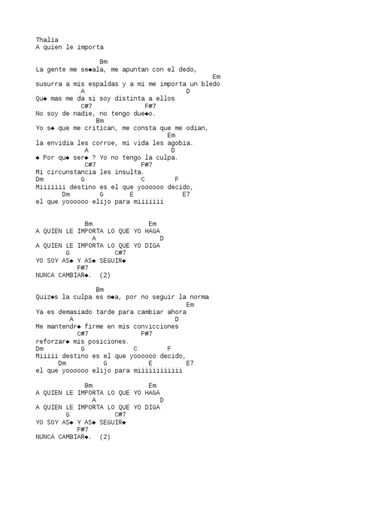 A Quien Le Importa | PDF