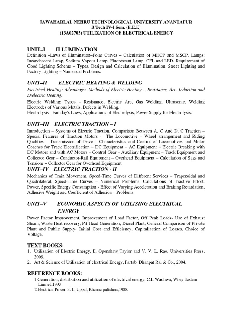 Electrical Energy Utilization Guide | PDF | Electric Arc | Incandescent ...