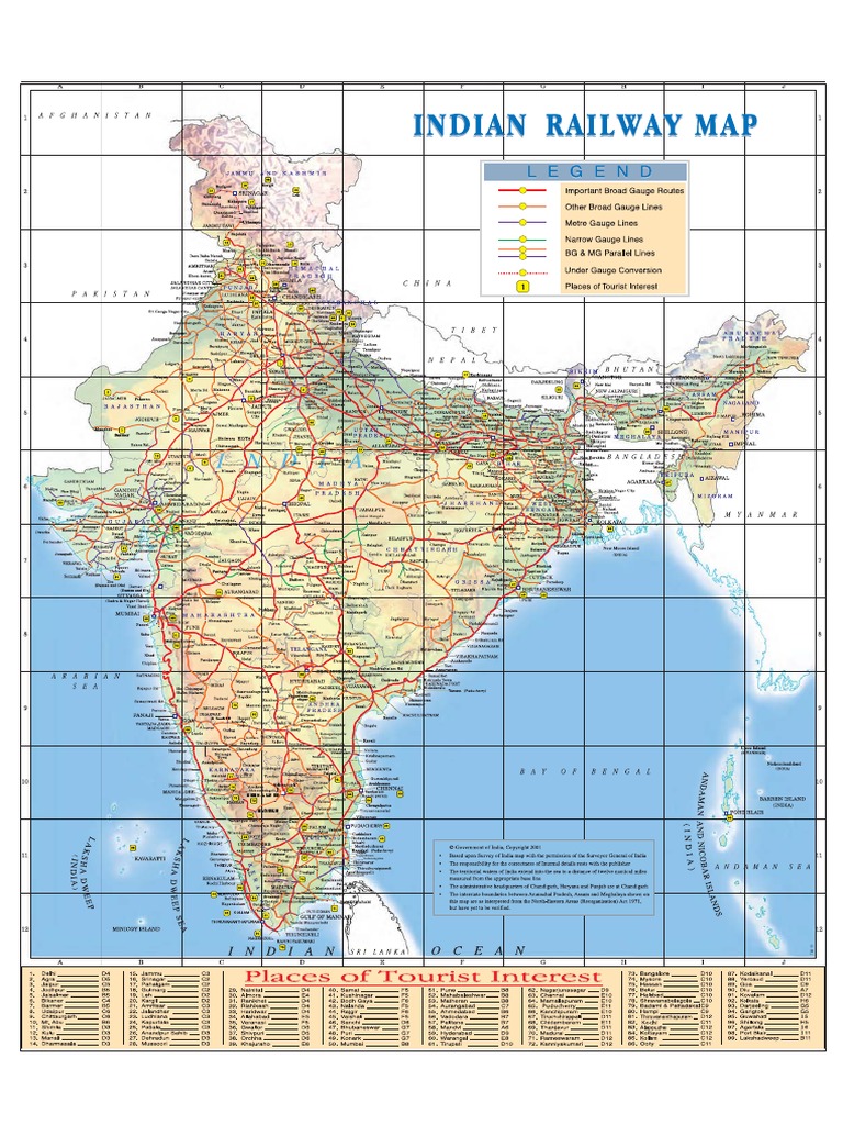 Indian Railway Map | PDF
