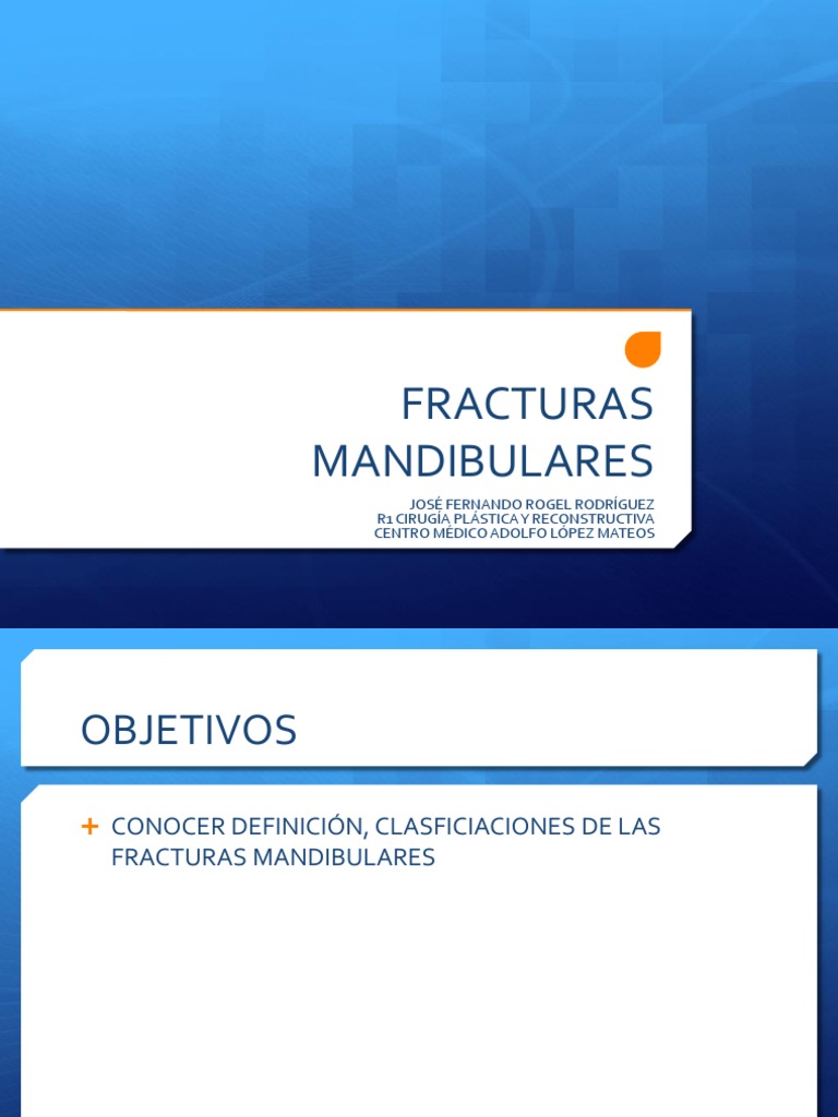 Fracturas Mandibulares: Clasificación y Manejo | PDF | Hueso | Anatomía ...