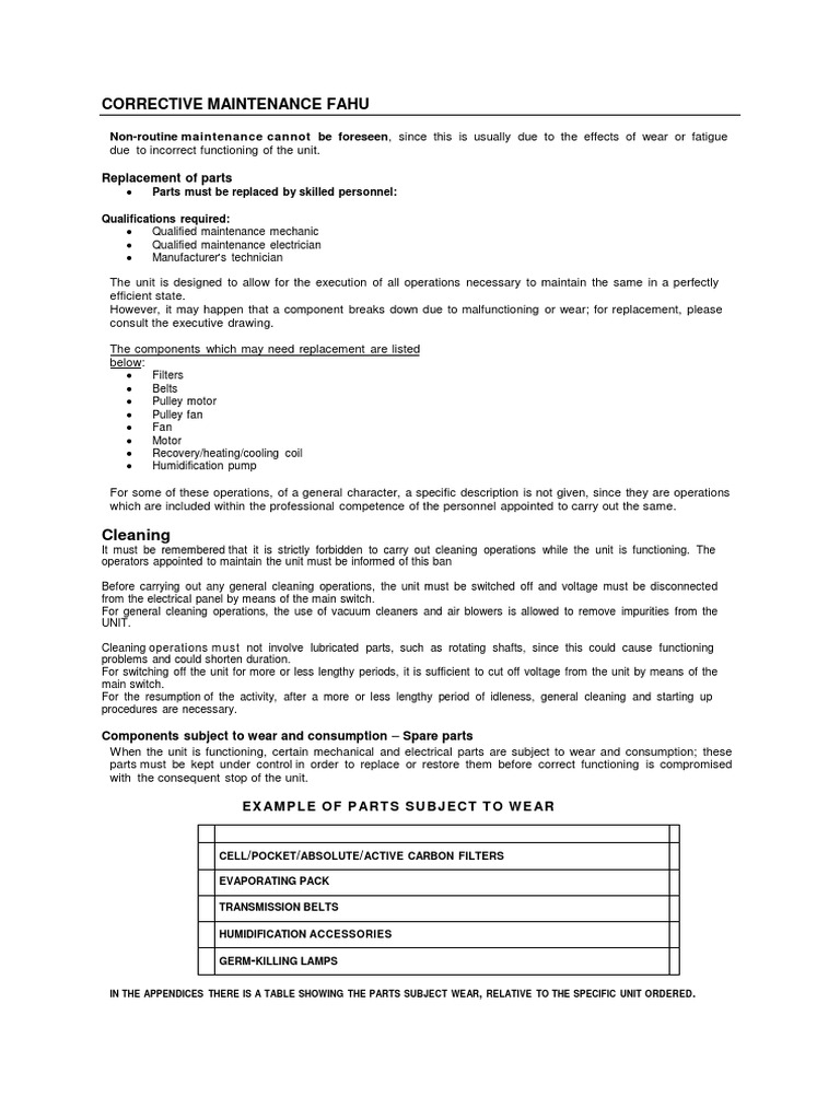5-Corrective Maintenance Fahu | PDF | Bearing (Mechanical) | Belt ...