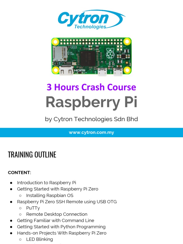 3 Hours Raspberry Pi Crash Course | PDF | Raspberry Pi | Boolean Data Type