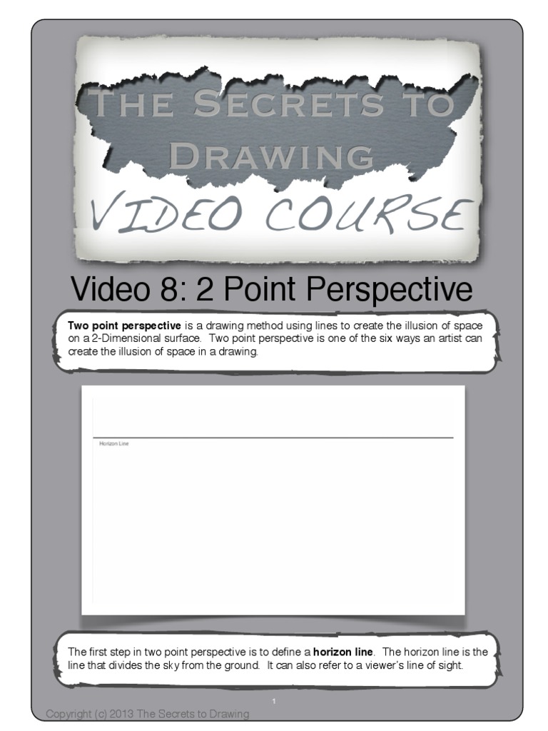 2 Point Perspective | PDF | Perspective (Graphical) | Drawing