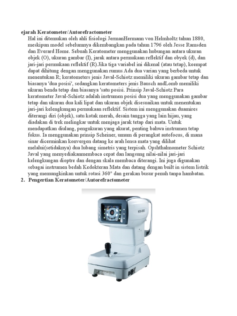 Ejarah Keratometer | PDF