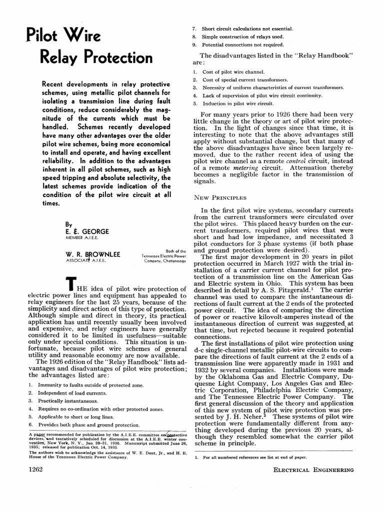 Pilot Wire Relay Protection: Ttlie | PDF | Relay | Transformer