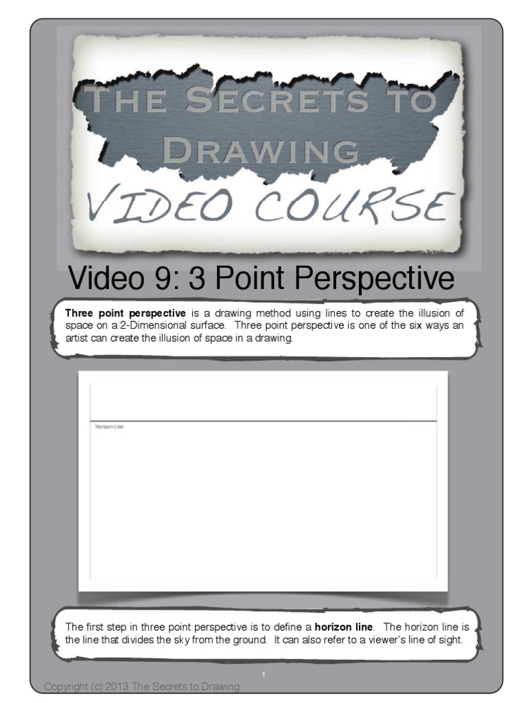 3 - Point Perspective | PDF | Perspective (Graphical) | Horizon