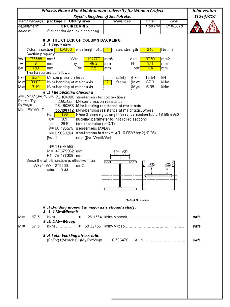 Buckling H Beam | PDF | Buckling | Engineering