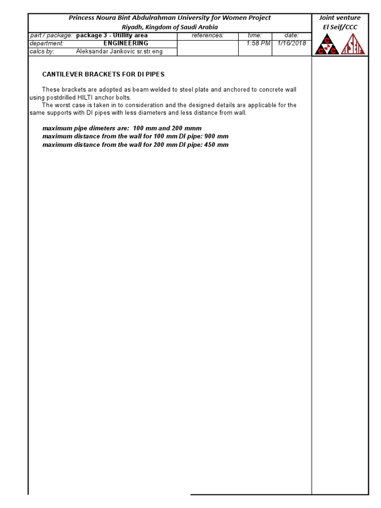 Dead Load Only From The Pipe | PDF | Pipe (Fluid Conveyance) | Applied ...