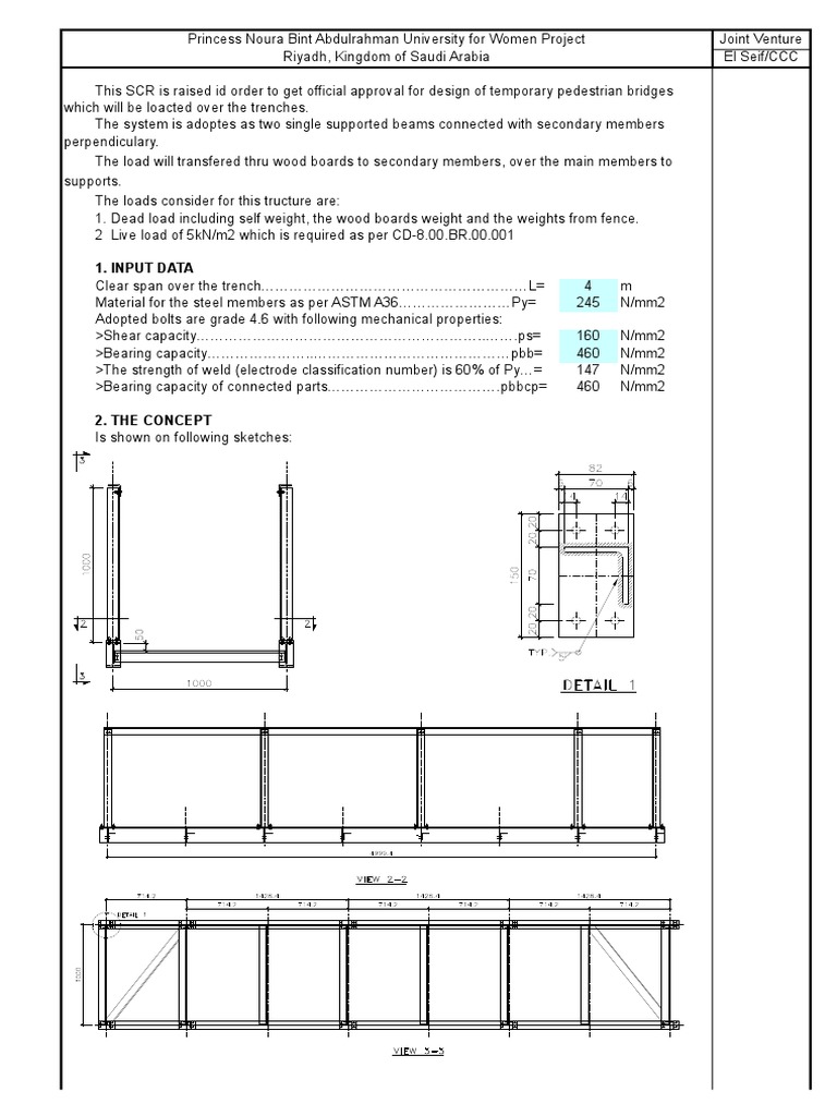Pedestrian Bridges | PDF | Bending | Shear Stress