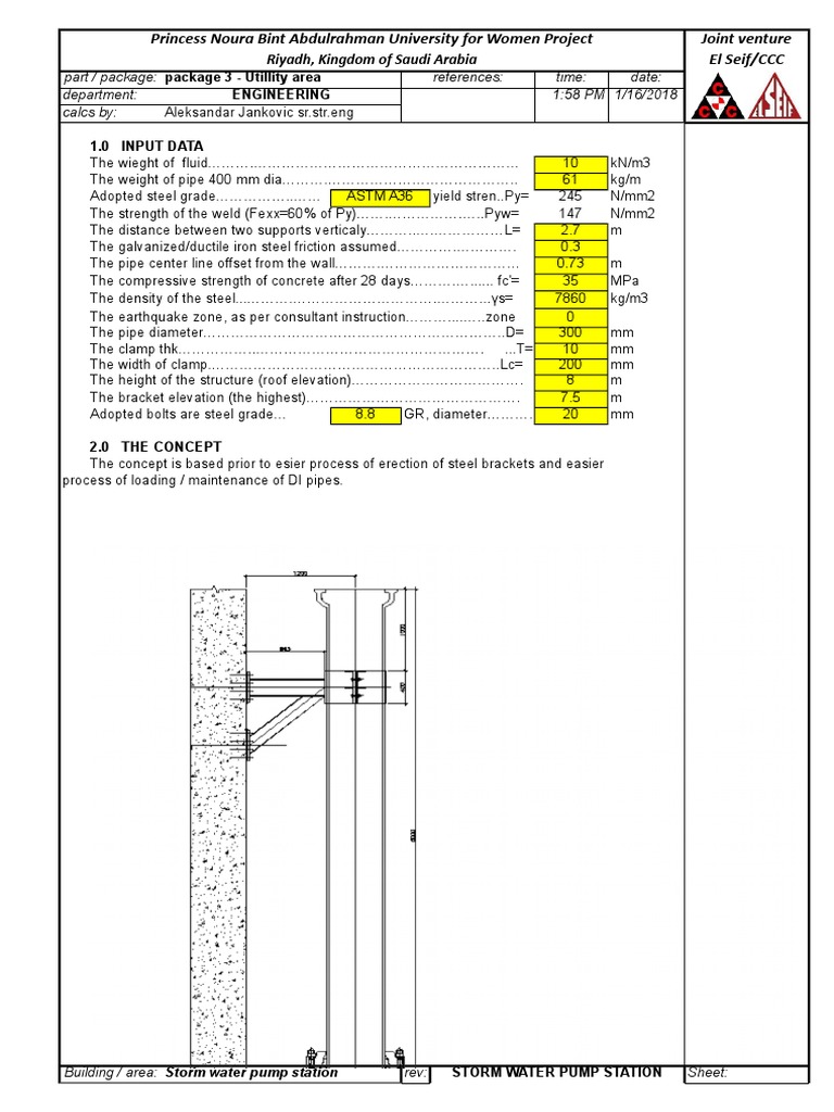 Storm Water Pump Station | PDF | Pipe (Fluid Conveyance) | Structural ...