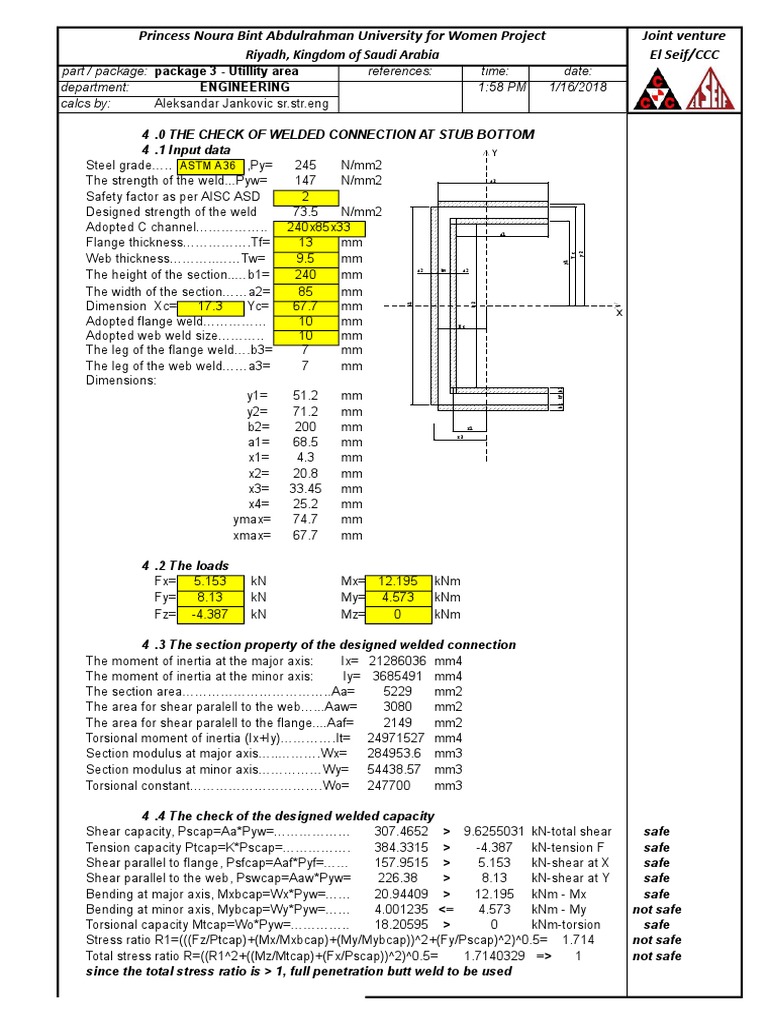 Welded C Channel | PDF | Structural Engineering | Materials