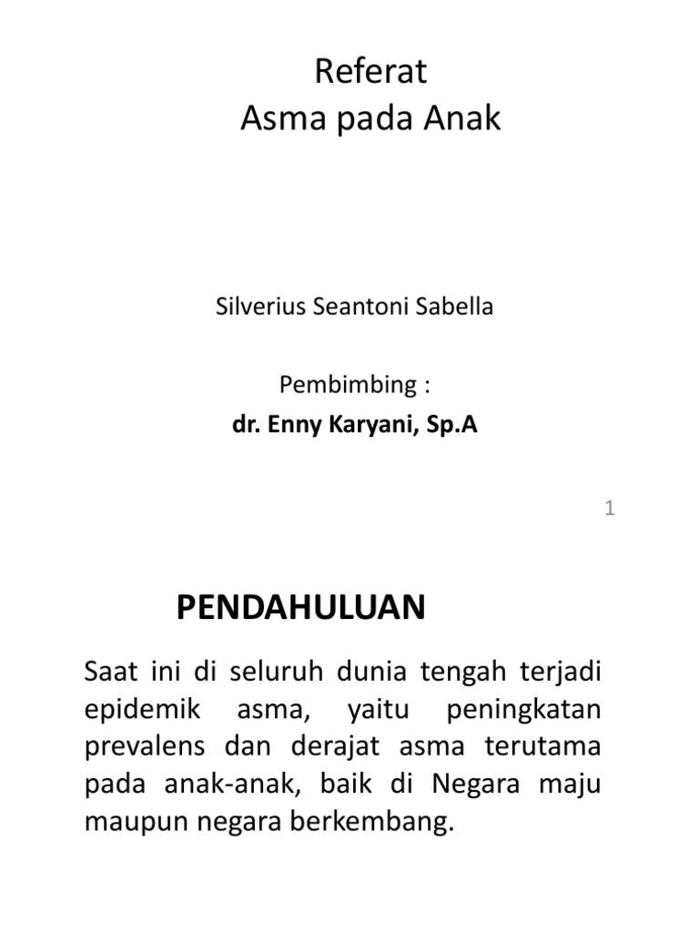 Asma Pada Anak | PDF