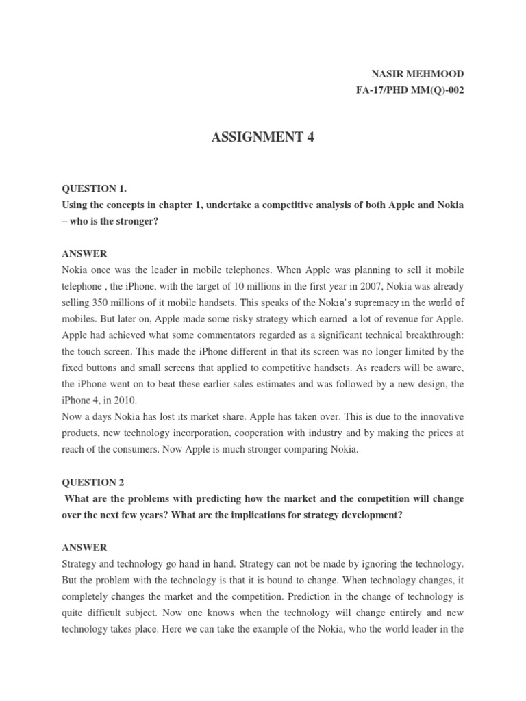 Assignment Case | PDF | Apple Inc. | I Phone