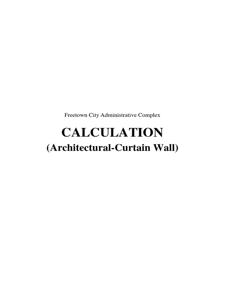 Calculation Curtain Wall 20140828 | PDF