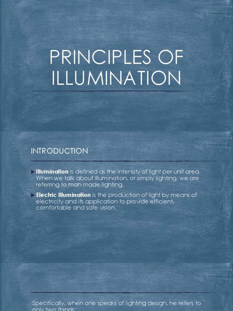 Principles of Illumination | PDF | Lighting | Electromagnetic Radiation